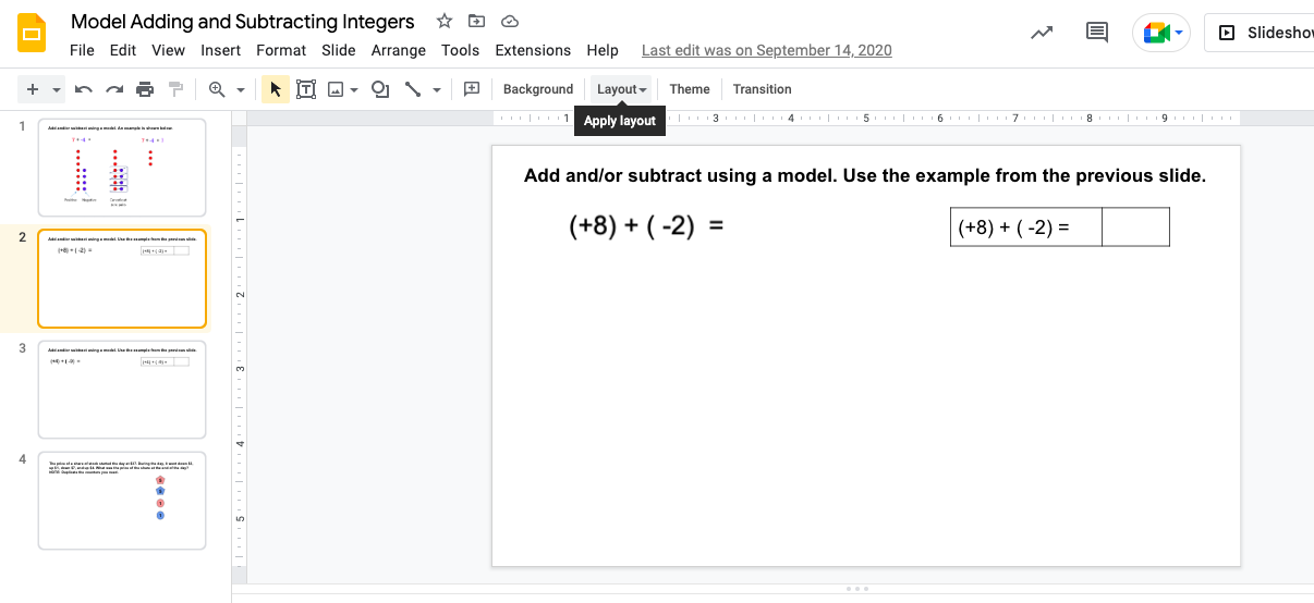 Complete Online Distance Learning 6th Math Model Add/Sub Integers 6.N.2 ...