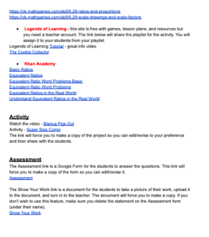 Complete Online Distance Learning 6th Math Ratios & Ratio Language 6.N ...