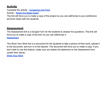 Complete Online Distance Learning 6th Math Unit Rates 6.N.3.2 | Made By ...
