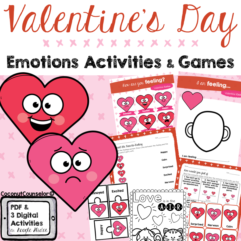 Valentine's Day Emotions Activities, Game, Worksheets | Made By Teachers
