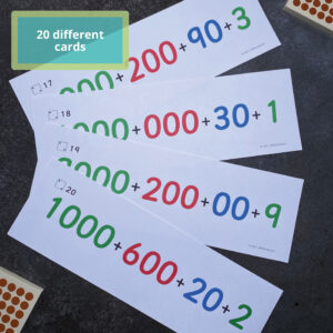 Montessori Math Place Value Notation Cards Set 2: Expanded and Golden ...