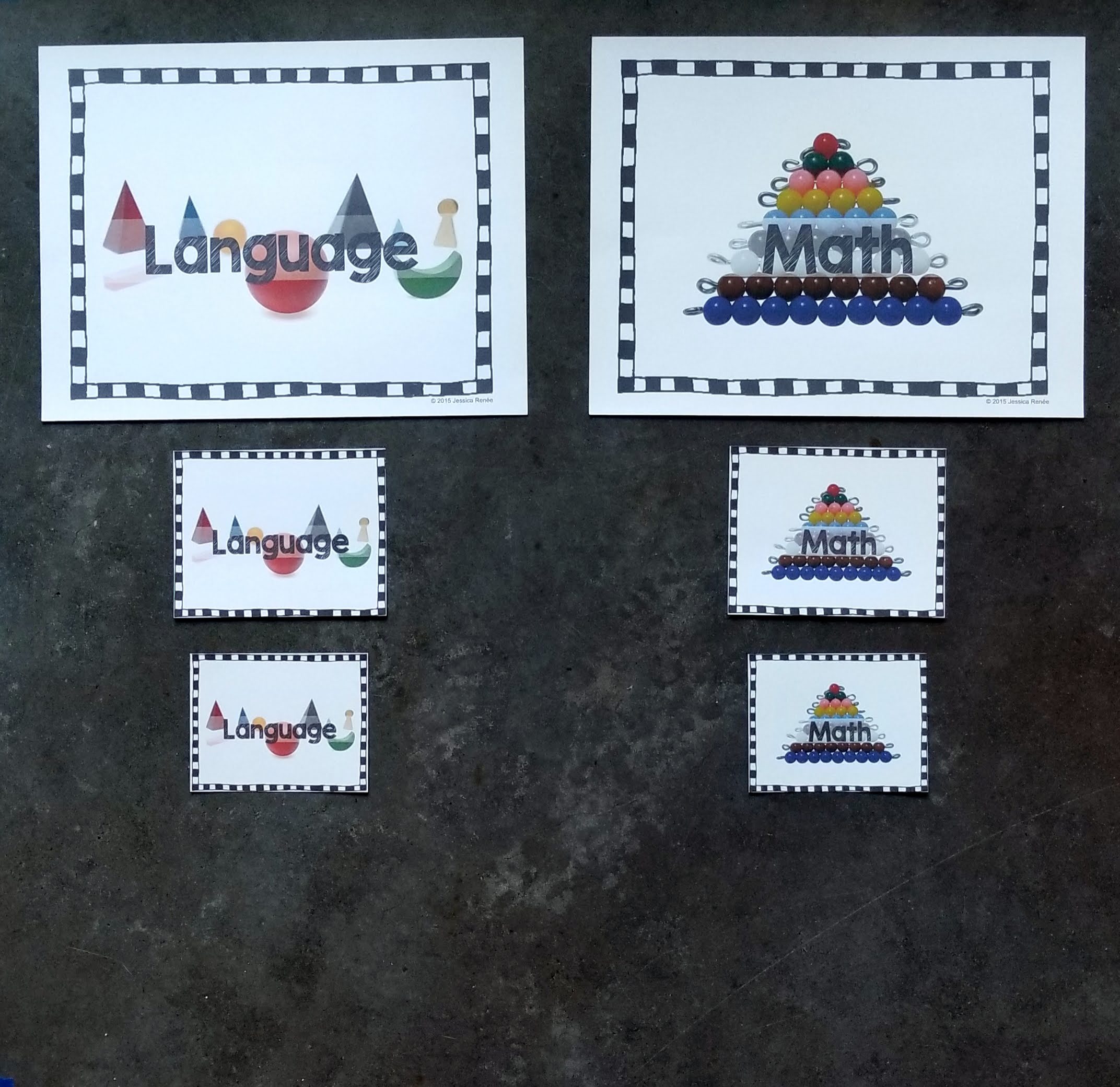 Montessori Classroom Area Labels with Real Images | Made By Teachers