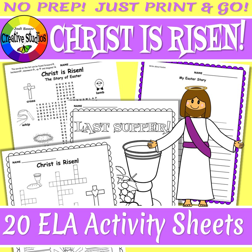 Christ is Risen! Easter English Activity Sheets- No Prep! | Made By ...