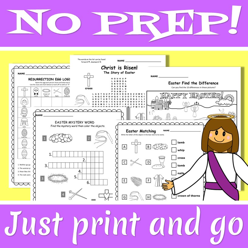 Christ is Risen! Easter English Activity Sheets- No Prep! | Made By ...
