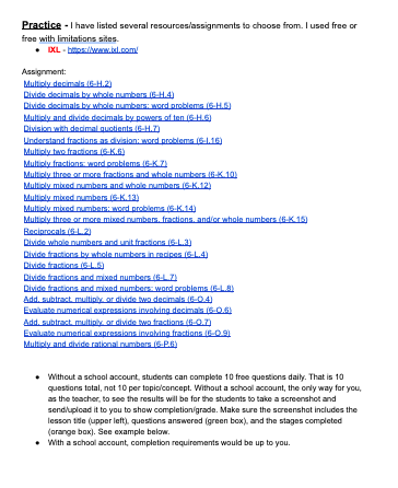 Complete Online Distance Learning 6th Multiply/Divide Fractions ...