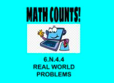 Complete Online Distance Learning 6th Math Real World Problems 6.N.4.4 ...