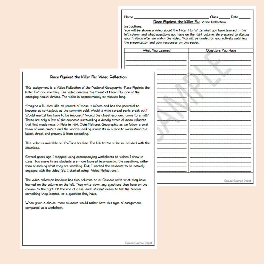 Epidemiology- Race Against the Killer Flu Video Reflection Activity ...