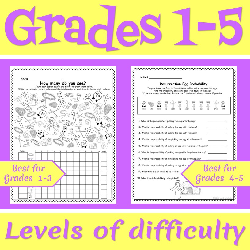 Christ is Risen! Easter Math Activity Sheets - No Prep! | Made By Teachers