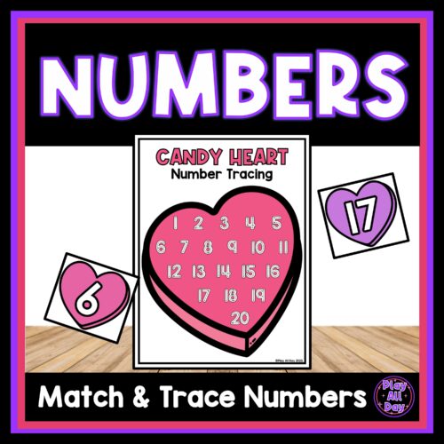 Valentine’s Day Numbers | Candy Number Matching and Tracing Activity ...