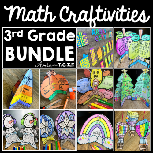 3rd Grade Math Crafts BUNDLE for the WHOLE YEAR | Made By Teachers