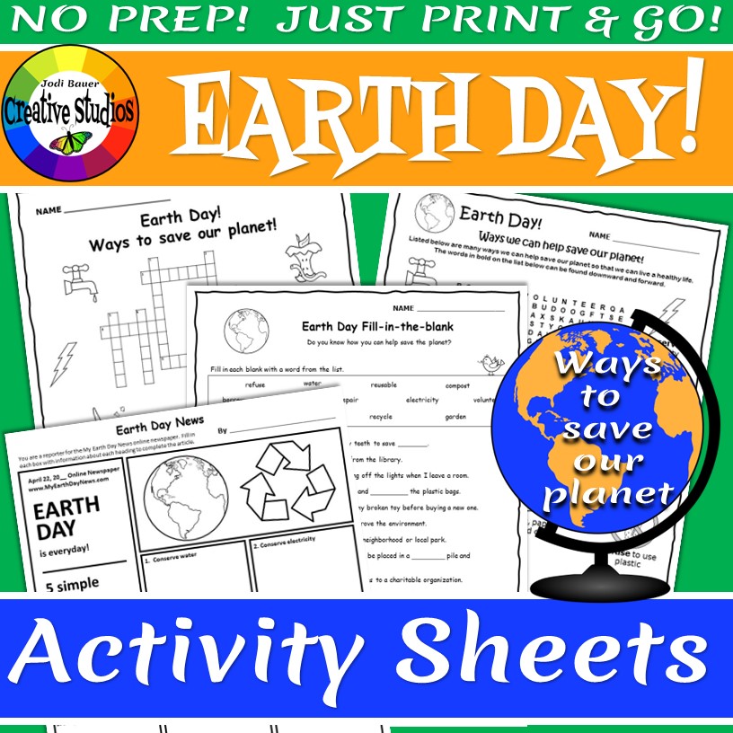 Earth Day Activity Sheets - No Prep! | Made By Teachers
