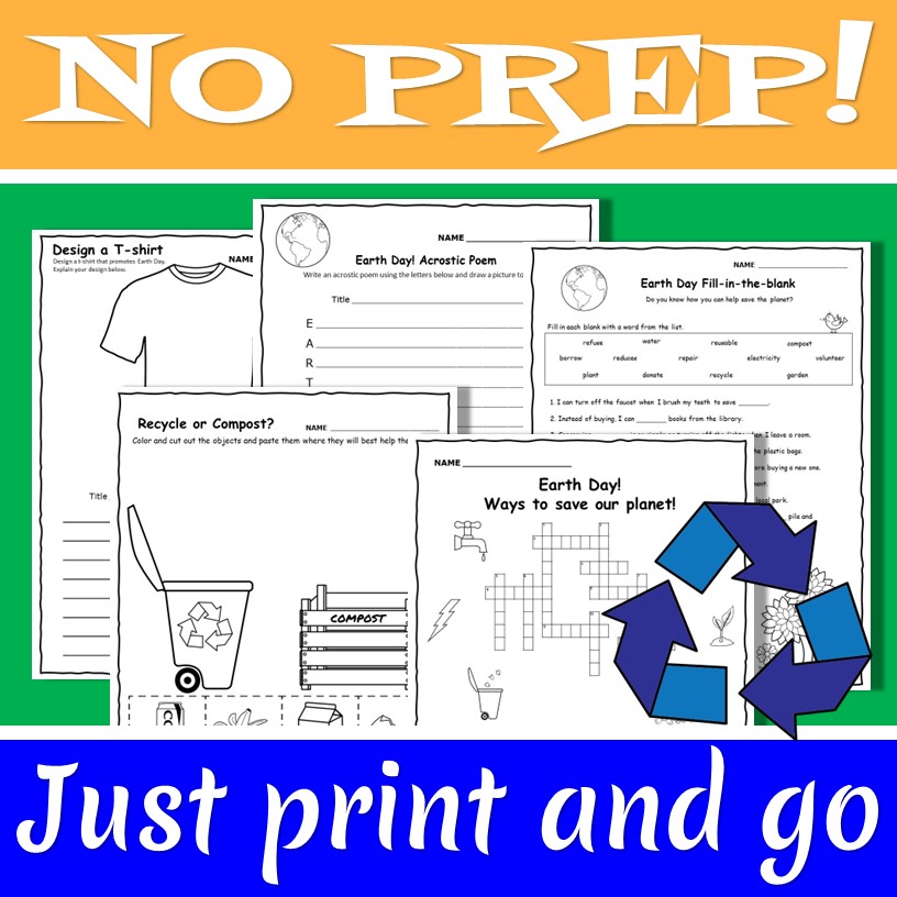Earth Day Activity Sheets - No Prep! | Made By Teachers