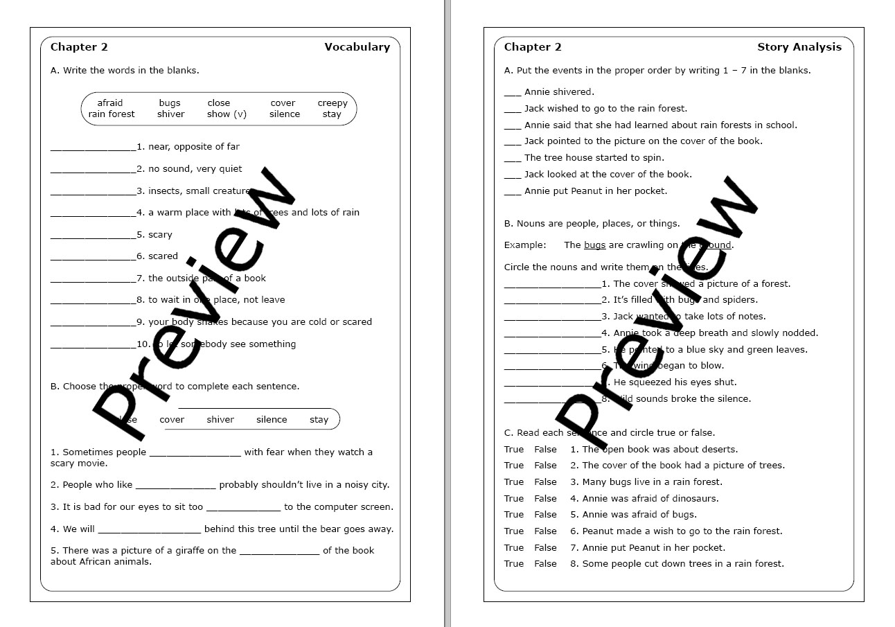 Magic Tree House "Afternoon on the Amazon" worksheets | Made By Teachers