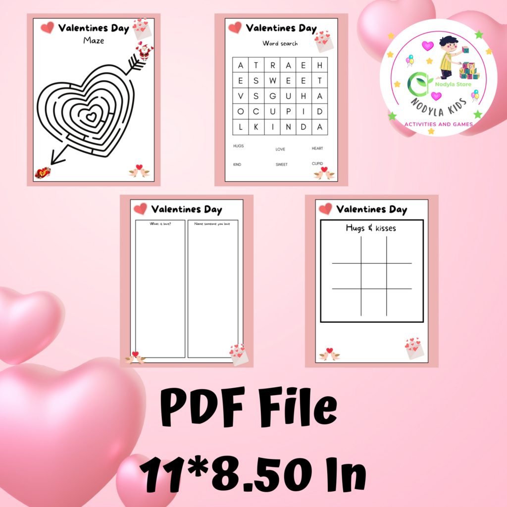 Valentine's Day Activity | Valentine's Maze | Word search Valentine's ...