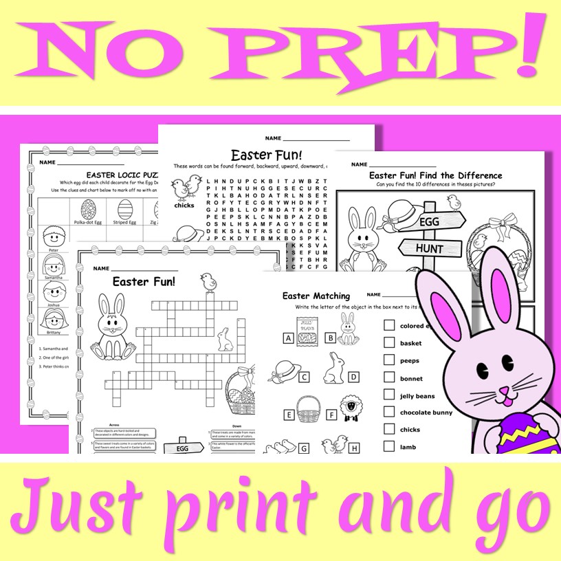 Easter Fun! English Activity Sheets - No Prep! | Made By Teachers