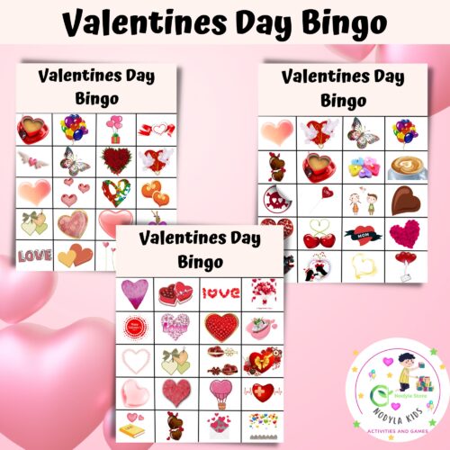valentines day bingo | different cards | Made By Teachers