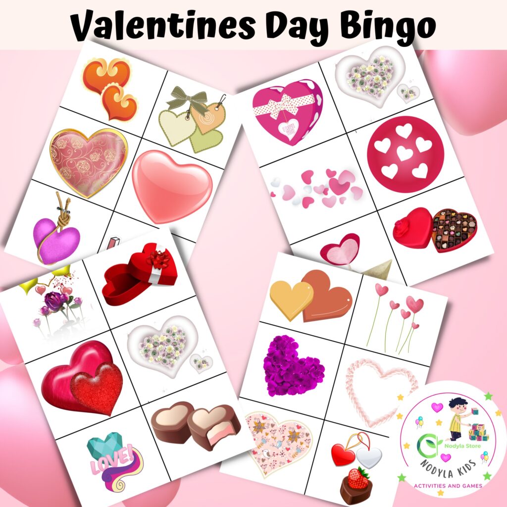 valentines day bingo | different cards | Made By Teachers