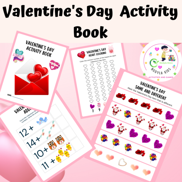 Valentine's Day Activity Book | Same and different Valentine's Day ...