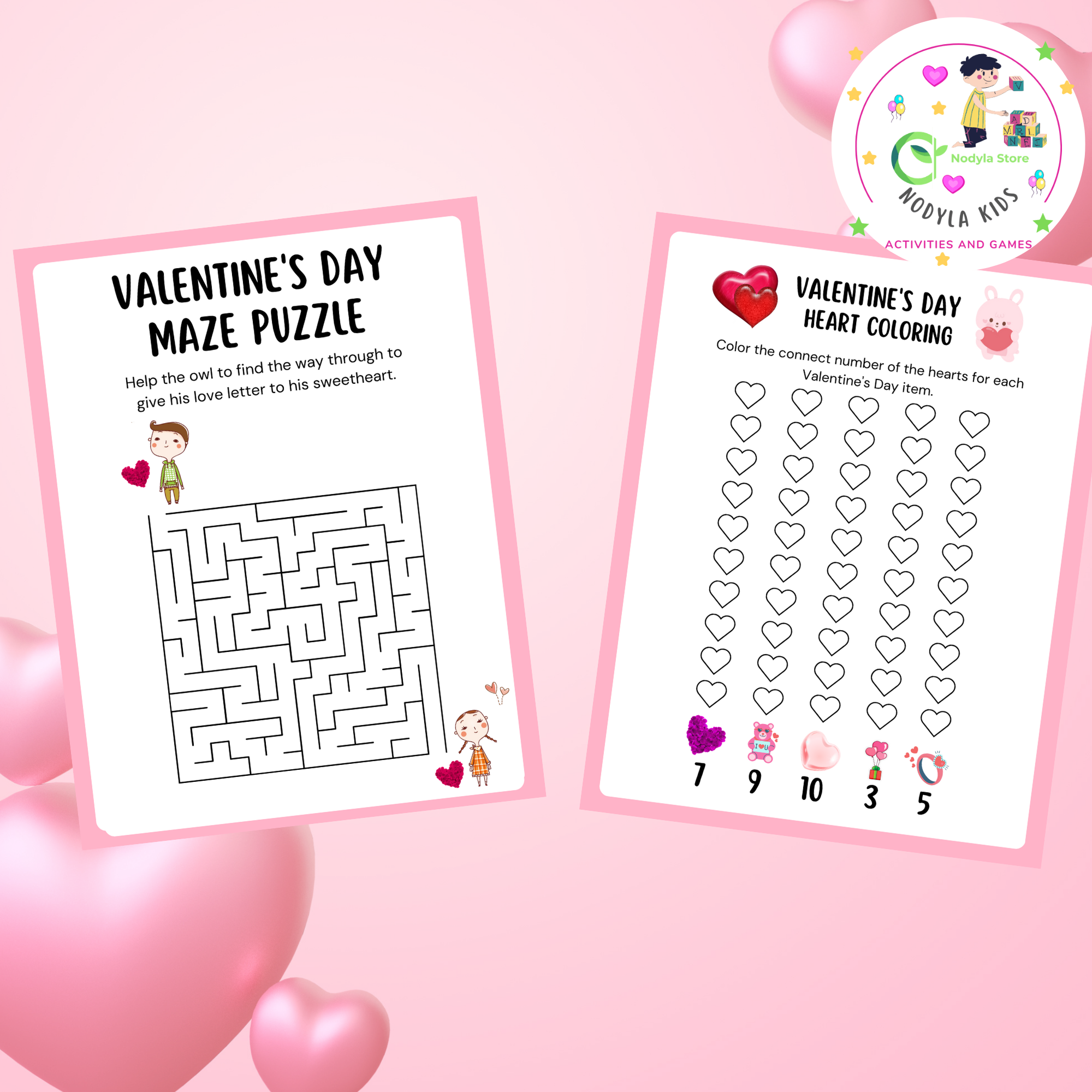 Valentine's Day Activity Book | Same and different Valentine's Day ...