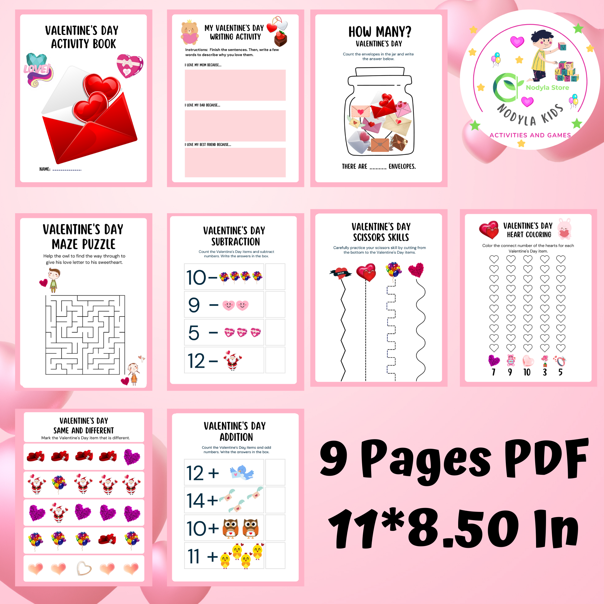 Valentine's Day Activity Book | Same and different Valentine's Day ...