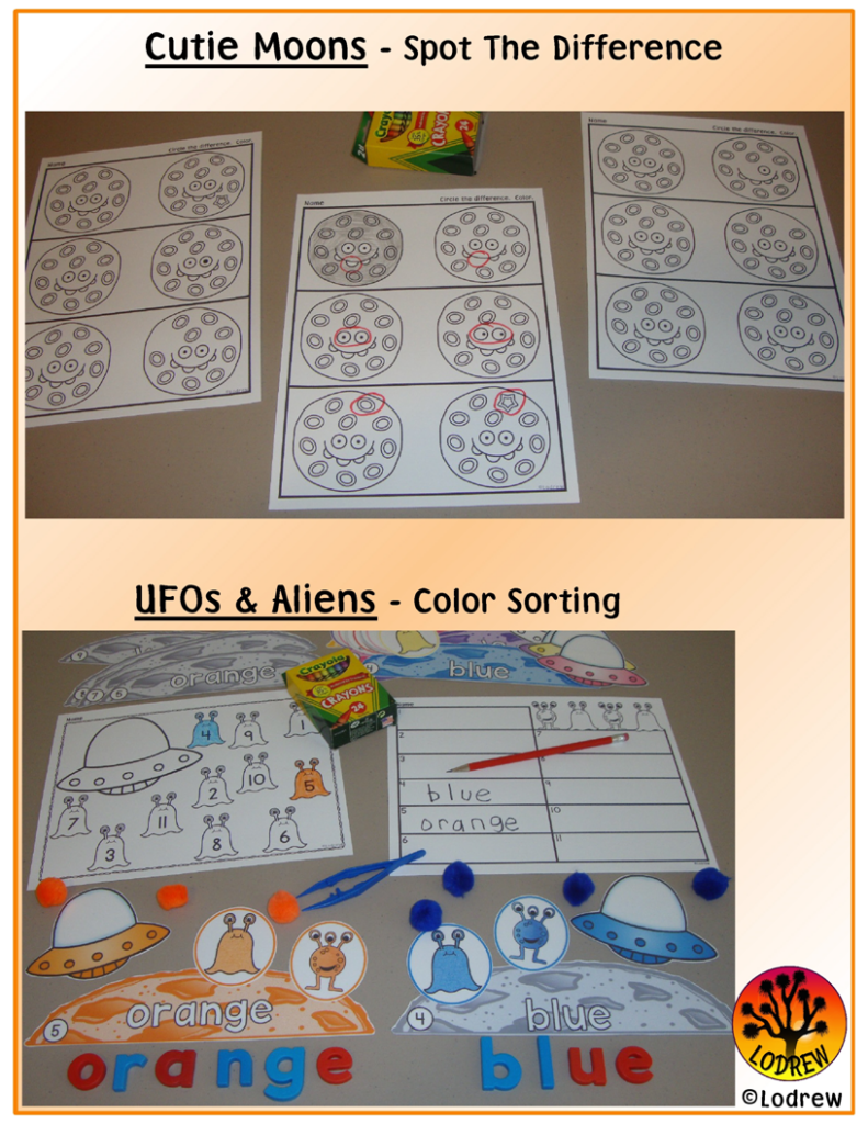 Outer Space Centers Activities Games Literacy Math Fine Motor Aliens ...