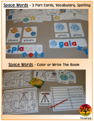 Outer Space Centers Activities Games Literacy Math Fine Motor Aliens ...