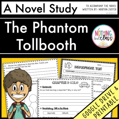 The Phantom Tollbooth Novel Study | Comprehension and Vocabulary with ...