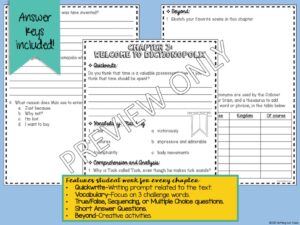 The Phantom Tollbooth Novel Study | Comprehension and Vocabulary with ...