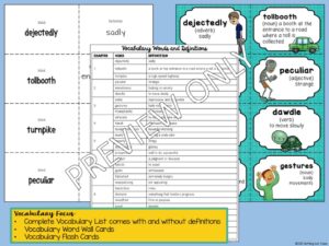 The Phantom Tollbooth Novel Study | Comprehension and Vocabulary with ...