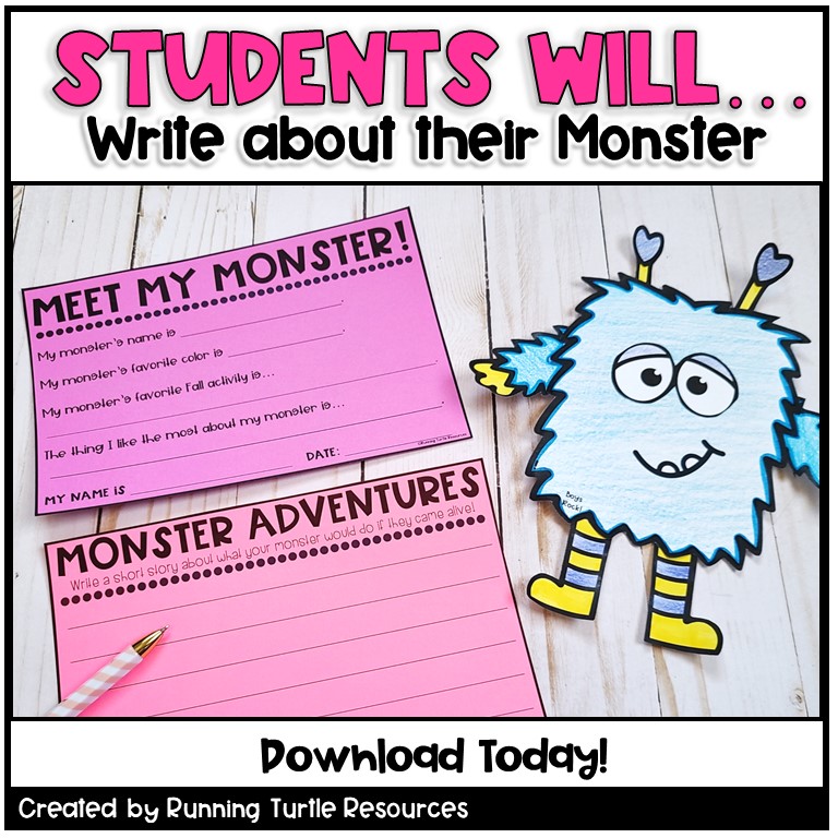 Valentine's Day Craft Love Monster Glyph Activity Valentine Writing ...