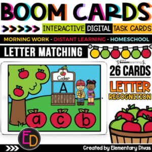 BOOM CARDS Letter Recognition | Distant Learning Digital Task Cards ...