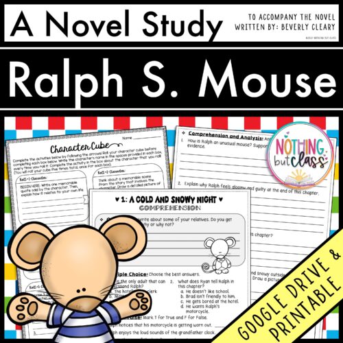 Ralph S. Mouse Novel Study Unit | Comprehension and Vocabulary with ...