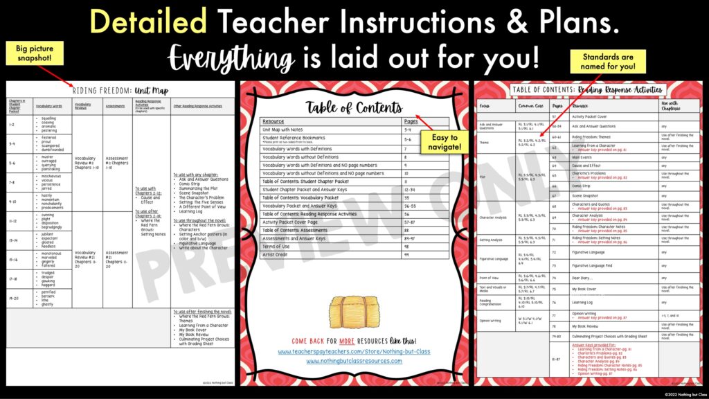 Riding Freedom Novel Study Unit | Comprehension and Vocabulary with ...