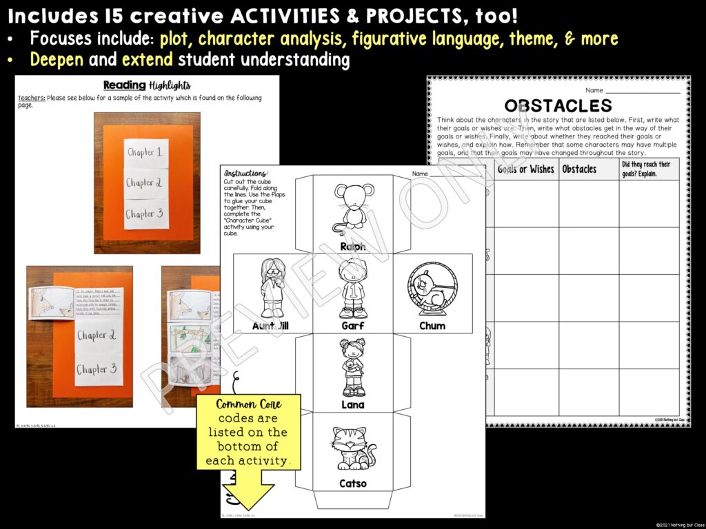 Runaway Ralph Novel Study Unit | Comprehension and Vocabulary with ...