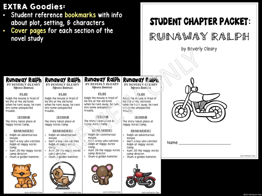 Runaway Ralph Novel Study Unit | Comprehension and Vocabulary with ...