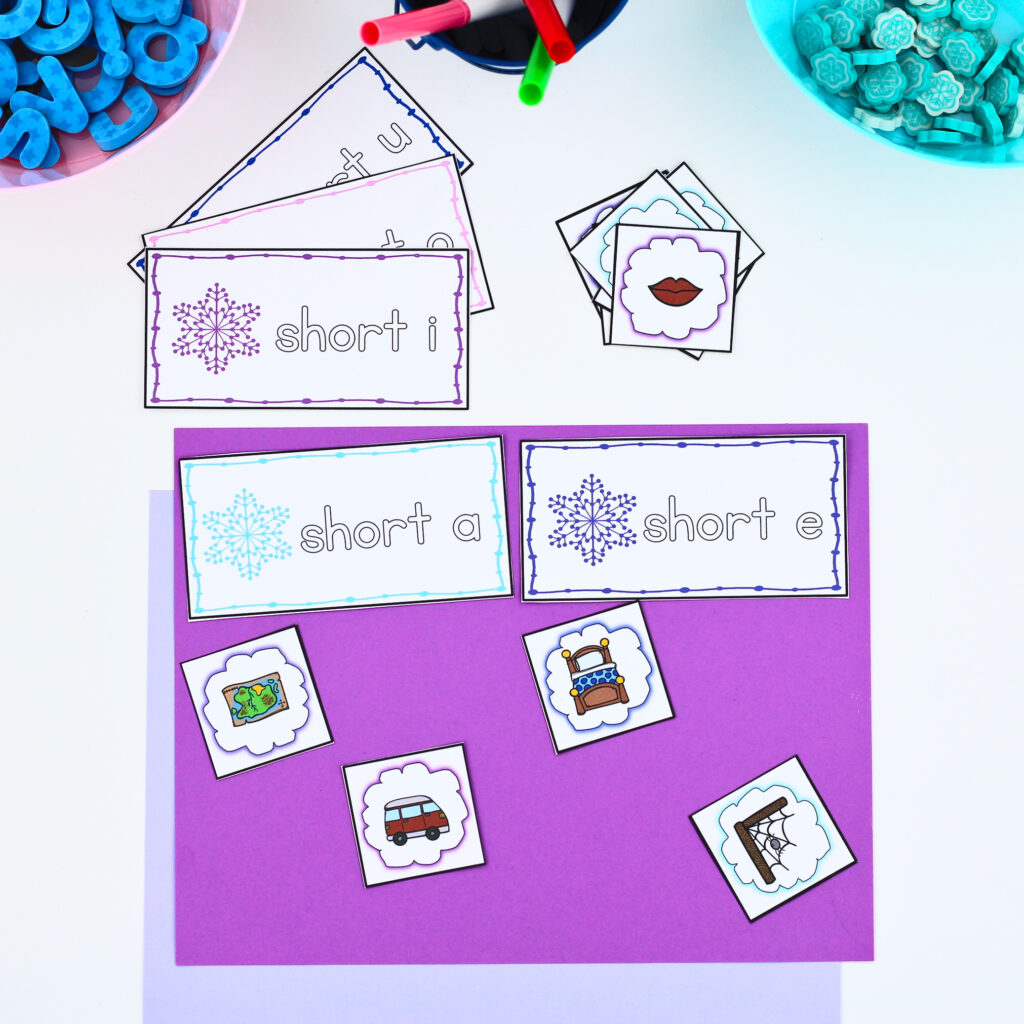 CVC word sort phonemic awareness | Made By Teachers