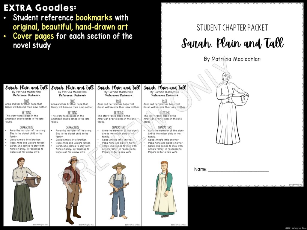 Sarah, Plain and Tall Novel Study Unit | Comprehension and Vocabulary ...