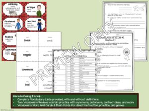 Shiloh Novel Study Unit | Comprehension and Vocabulary with Activities ...