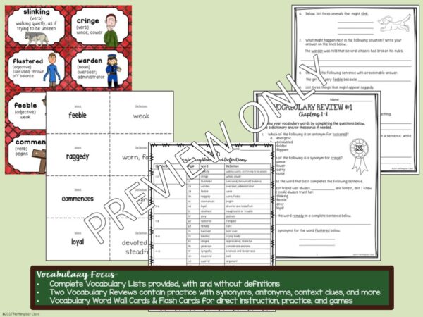 Shiloh Novel Study Unit | Comprehension and Vocabulary with Activities ...