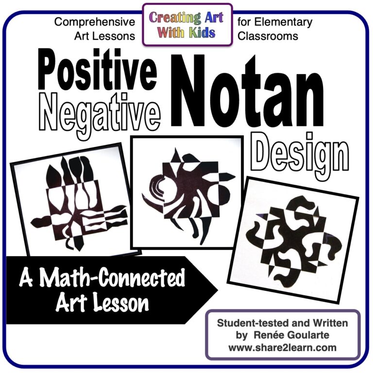 Art Lesson Notan Design Positive and Negative Space | Made By Teachers