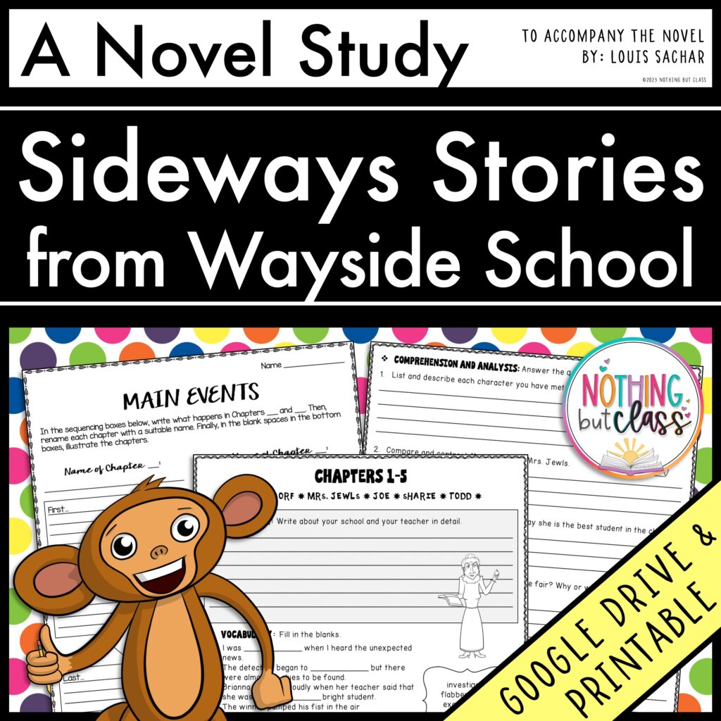 Sideways Stories from Wayside School Novel Study | Comprehension with ...