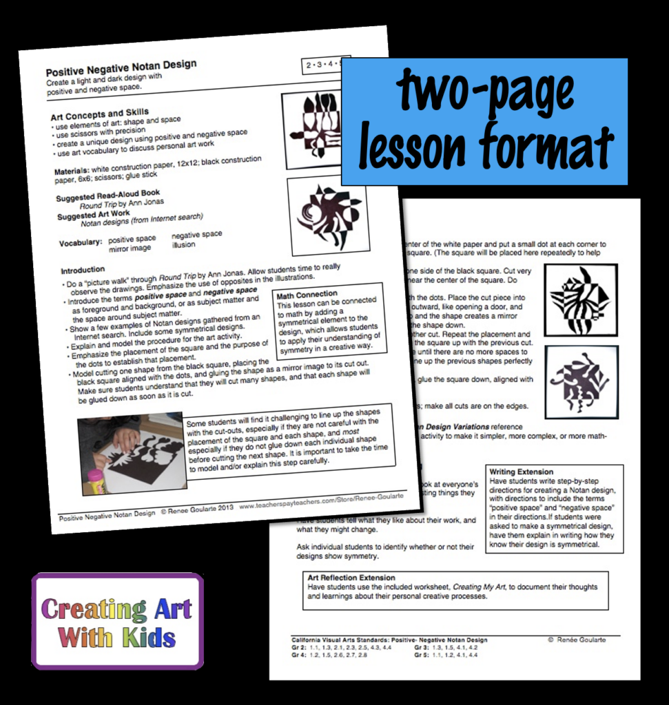 Art Lesson Notan Design Positive and Negative Space | Made By Teachers