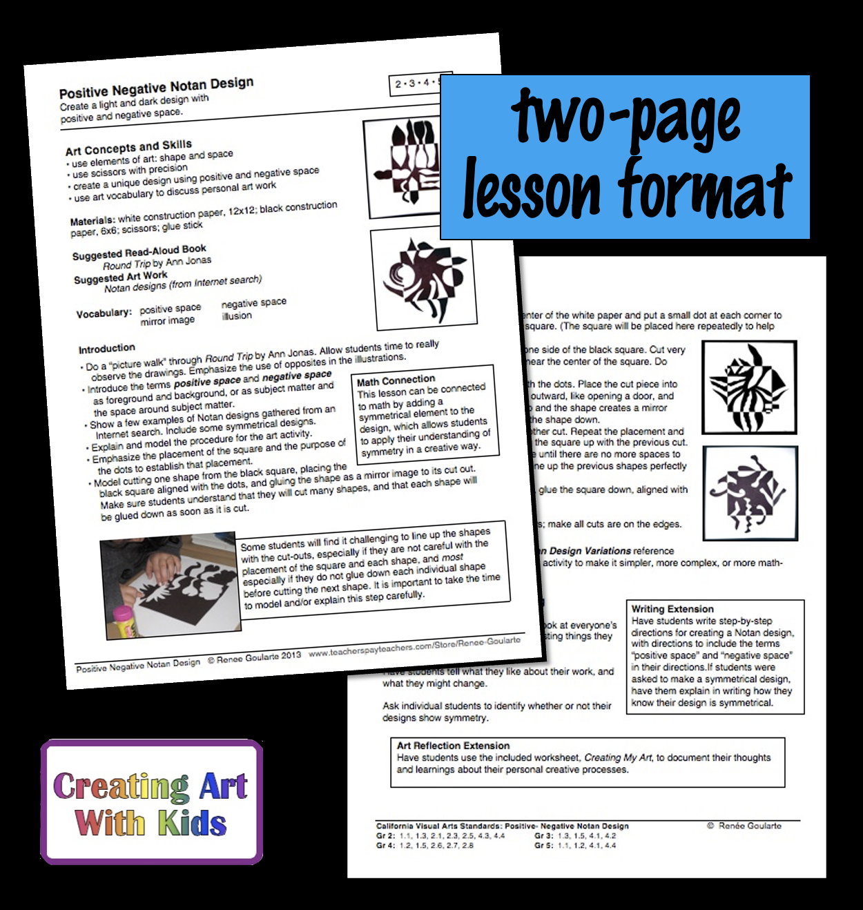 Art Lesson Notan Design Positive and Negative Space | Made By Teachers