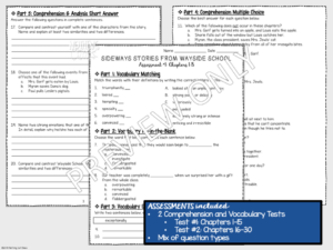Sideways Stories from Wayside School Novel Study | Comprehension with ...