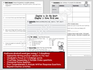 Stuart Little Novel Study Unit | Comprehension and Vocabulary with ...