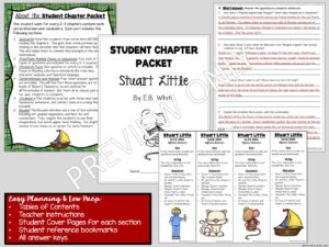 Stuart Little Novel Study Unit | Comprehension and Vocabulary with ...