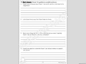 Stuart Little Novel Study Unit | Comprehension and Vocabulary with ...