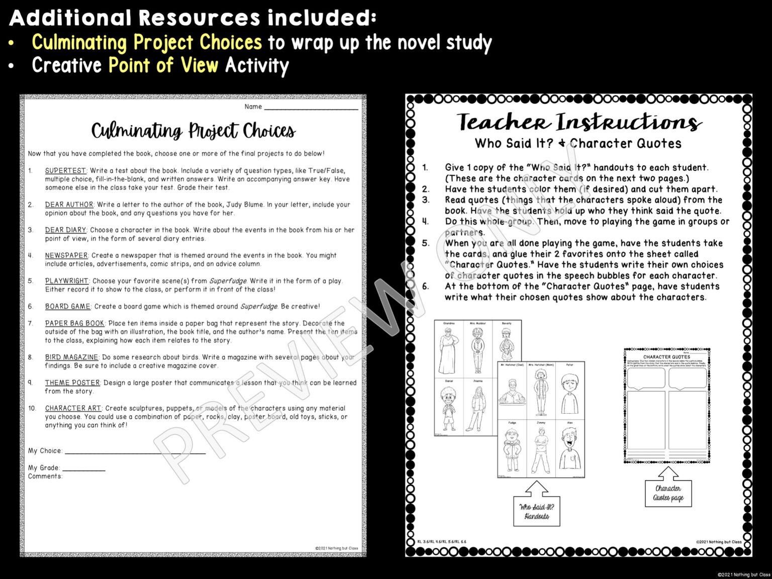 Superfudge Novel Study Unit | Comprehension and Vocabulary with ...