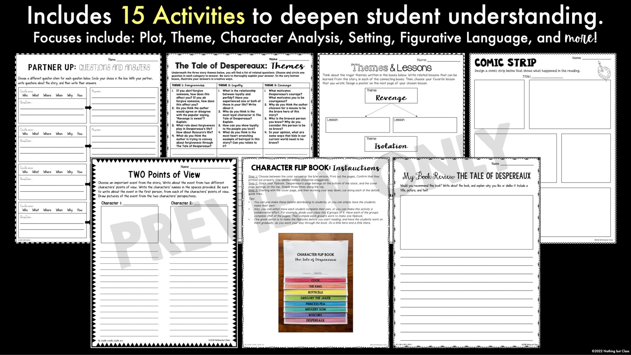 The Tale of Despereaux Novel Study Unit | Comprehension and Vocabulary ...