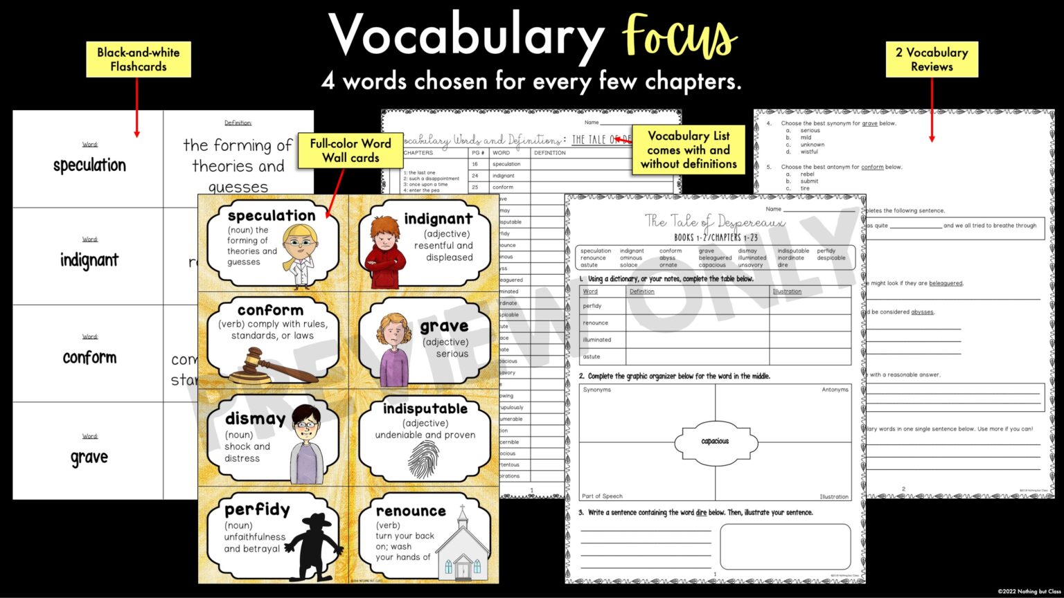 The Tale of Despereaux Novel Study Unit | Comprehension and Vocabulary ...
